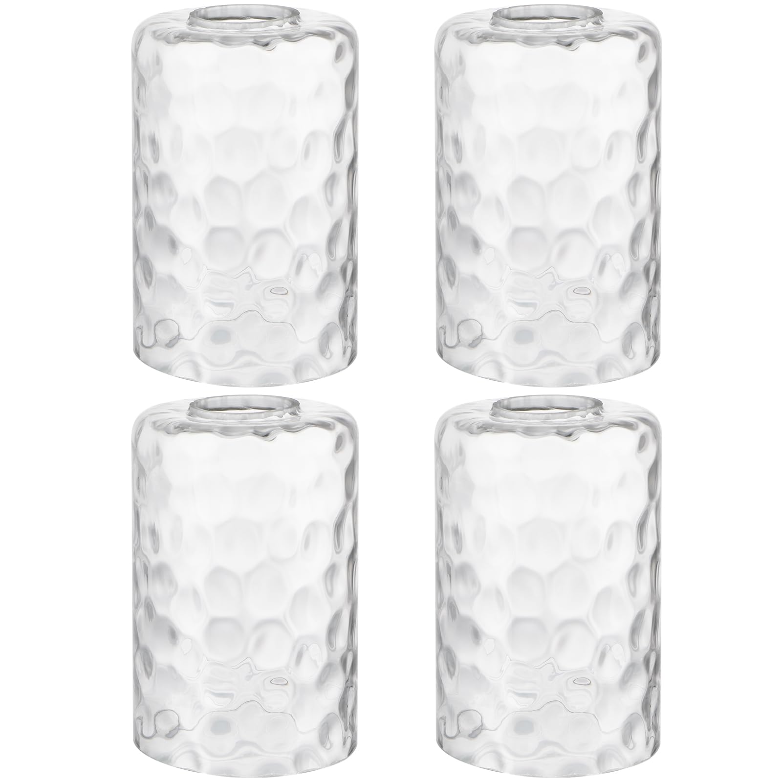 Skelang Hammered Glass Lamp Shade, Cylindrical Light Cover with 1-5/8 ...