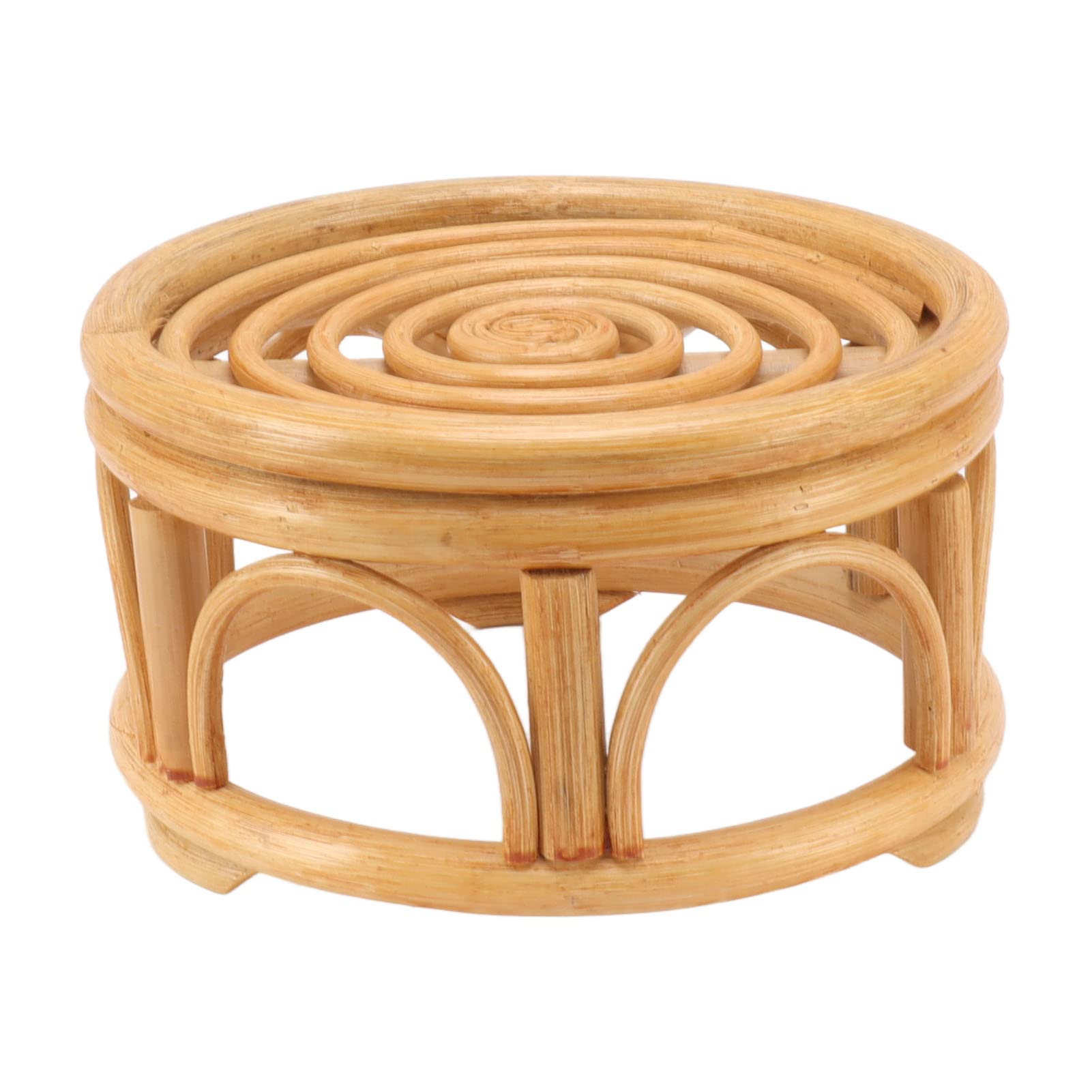 Amazon.com : Round Plant Stand, Rattan Wicker Circle Pedestal Round ...