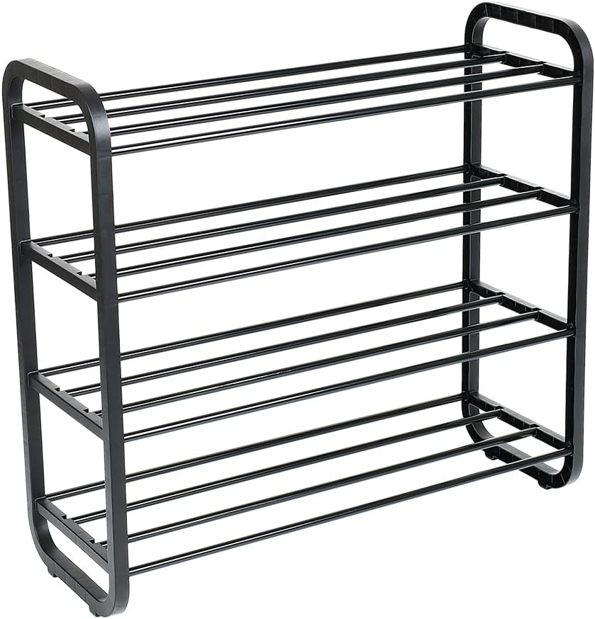 Amazon.com: Fancial Small Shoe Rack, 4-Tier Shoe Rack Storage Organizer ...