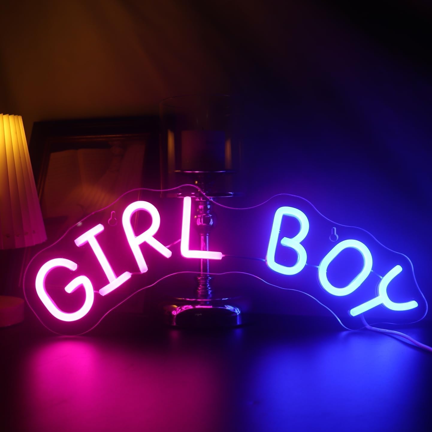 Amazon.com: Boy or Girl Neon Signs Led Gender Reveal Party Decorations ...
