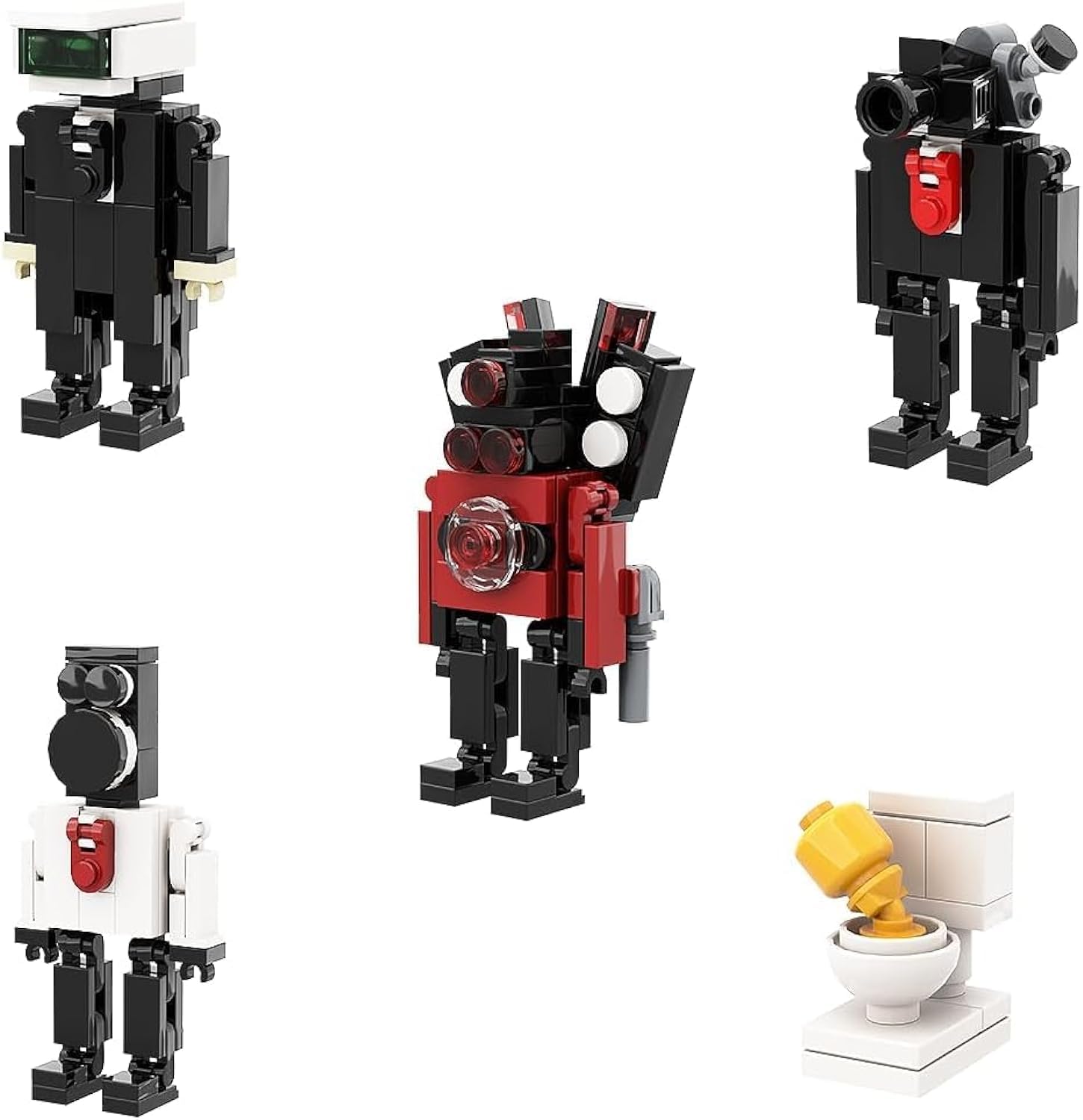 Skibidi Toilet Building Blocks Set Tv Man Skibidi Toilet Cameraman ...