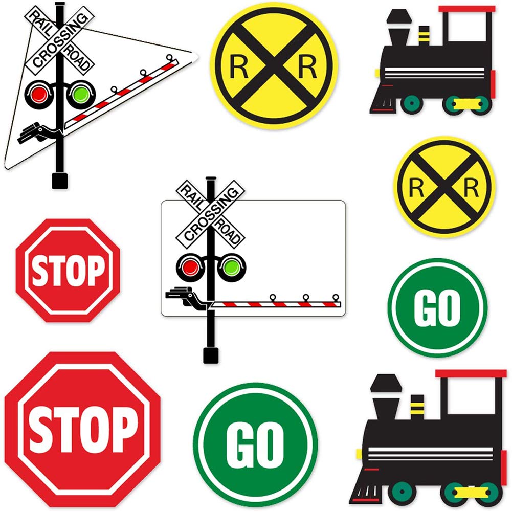 Havercamp Railroad Decorative Wall Cutouts, Party Decorations - 10 ...
