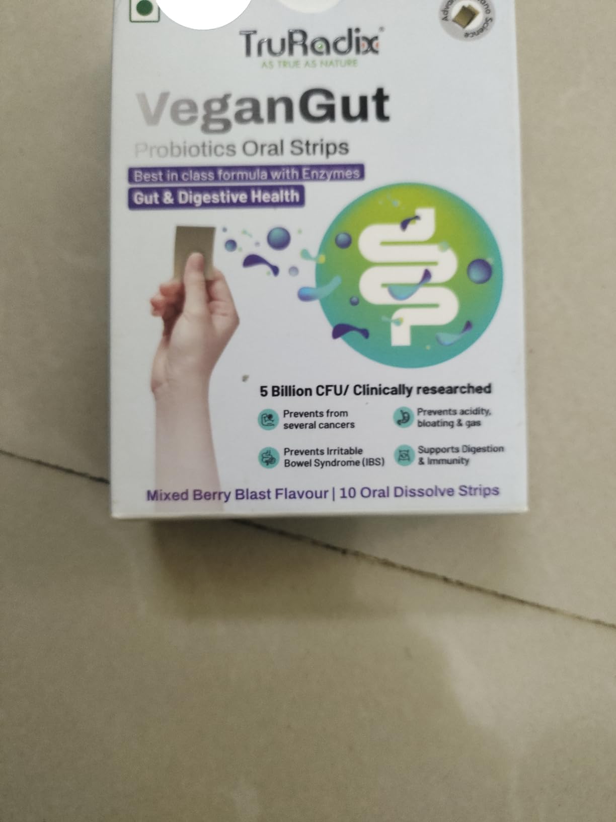 TruRadix Probiotic Oral Strips – 10-Pack Gut Health Oral Dissolving ...