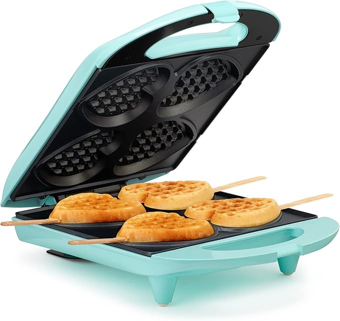 Amazon.com: Holstein Housewares - Non-Stick Heart Waffle Maker, Mint ...