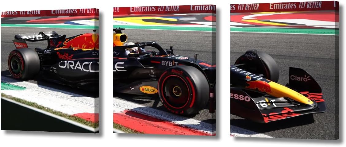 Amazon.com: 3 Panels Wall Art for Living Room Racing Paintings on ...