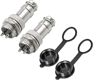 Amazon.com: 16mm 2-Pin Metal Male/Female Panel Aviation Cable Connector ...