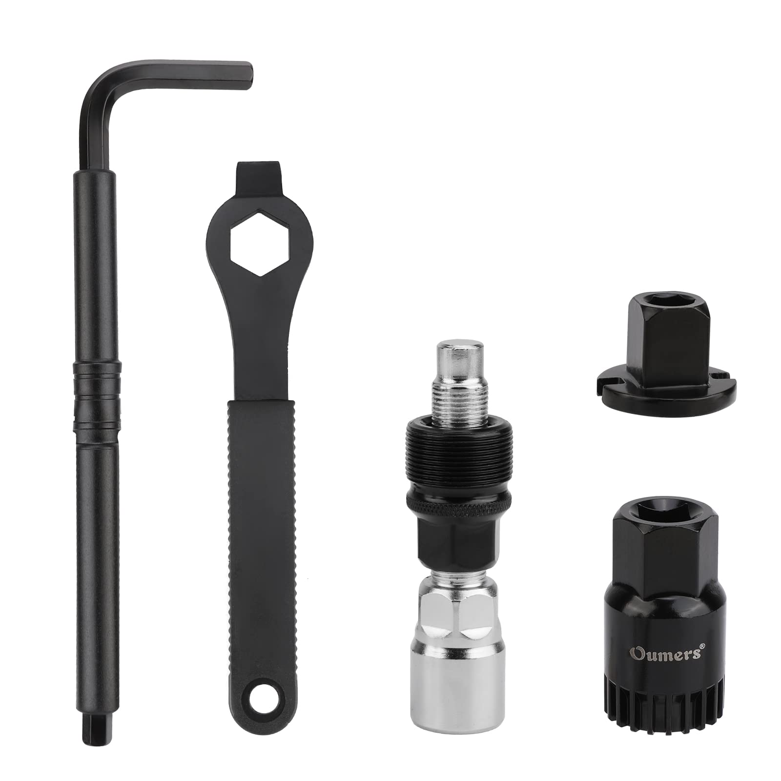 Oumers Bicycle Crank Puller Tool Set, Bike Crank Extractor+16mm Spanner ...