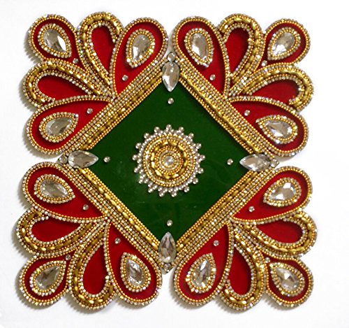 Buy Korporate Kart 18/10 Steel Rangoli with Crystals - (0.5 LB, Red ...