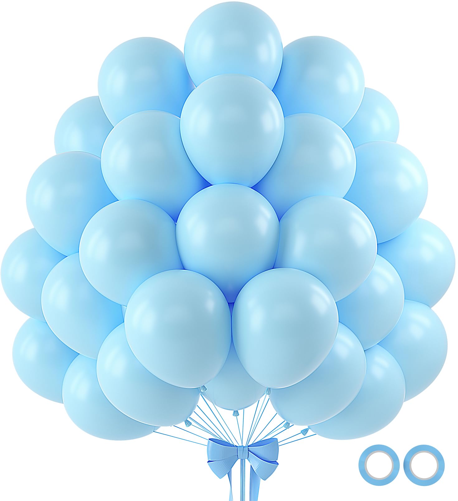Amazon.com: 110pcs Pastel Blue Balloons 12 Inch Latex Light Blue ...