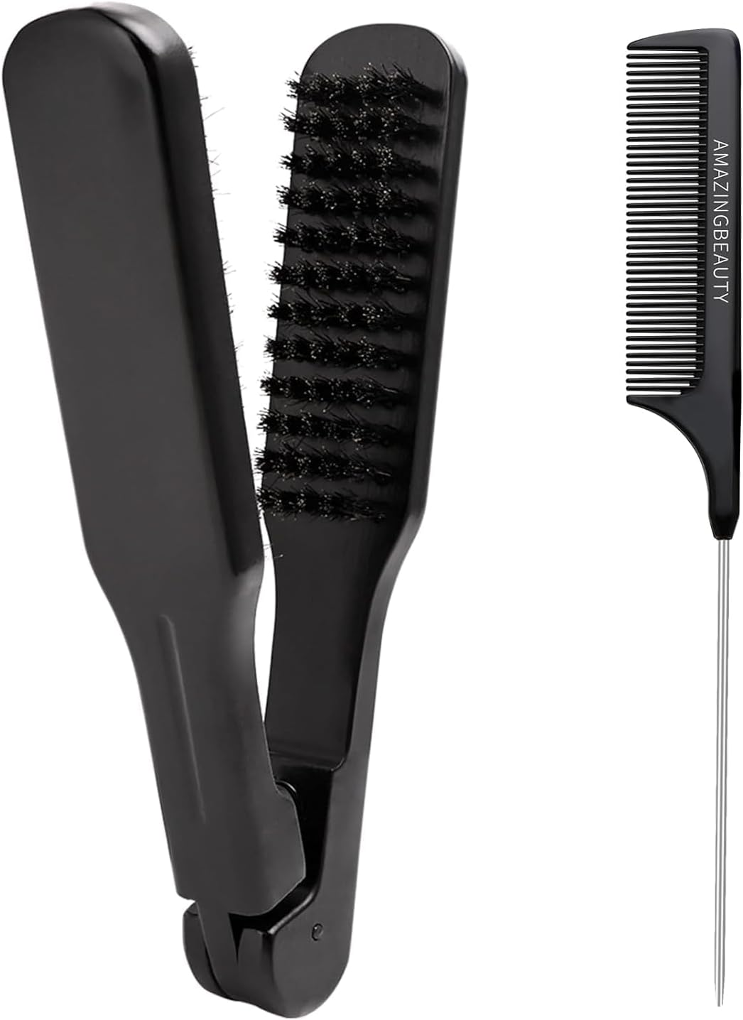 Amazon.com : ZIBARBER Hair Brush Set, 3 Pieces Barber Brush and Comb ...