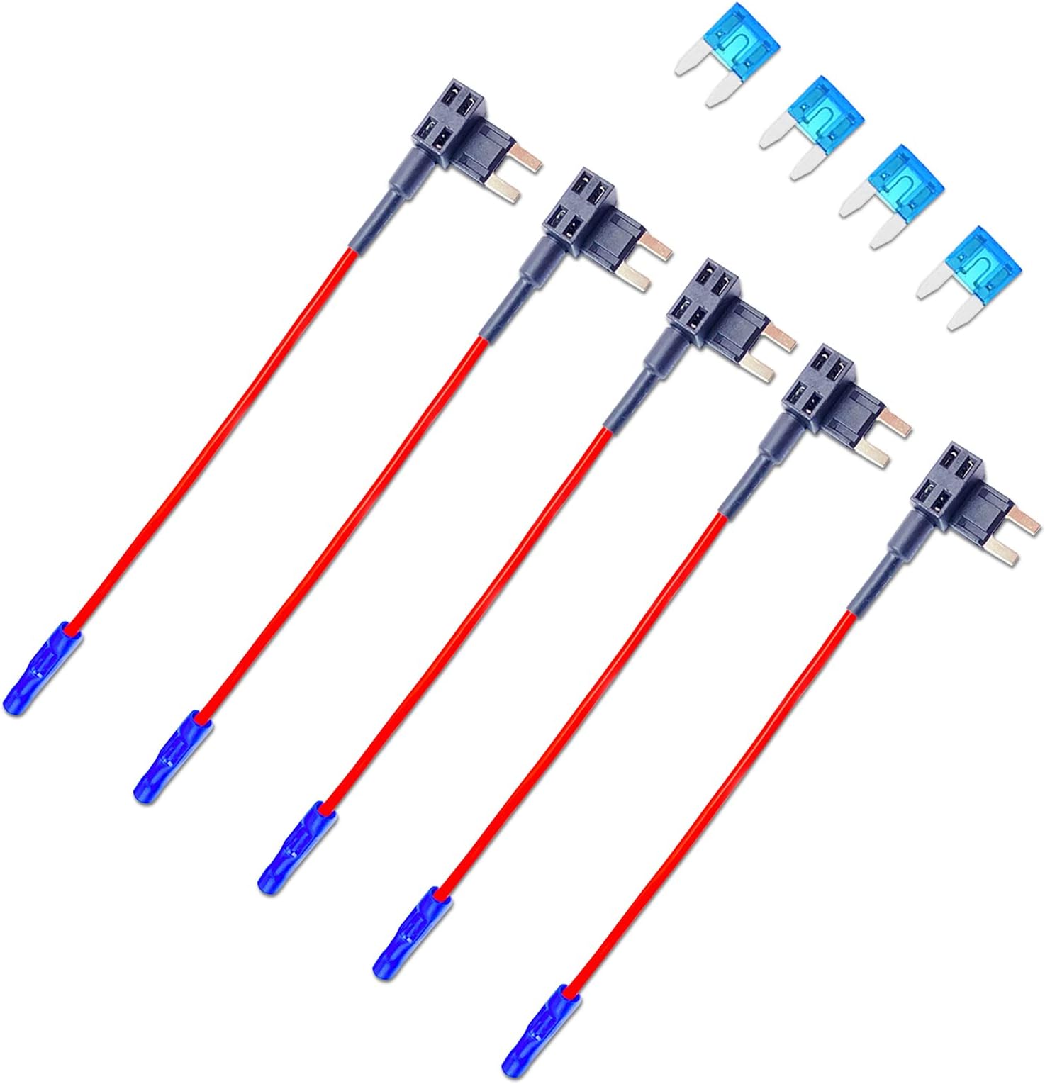 Amazon.com: Jawmoy Pack-5 Car Fuse Adapter, 12V Add-a-Circuit, Copper ...