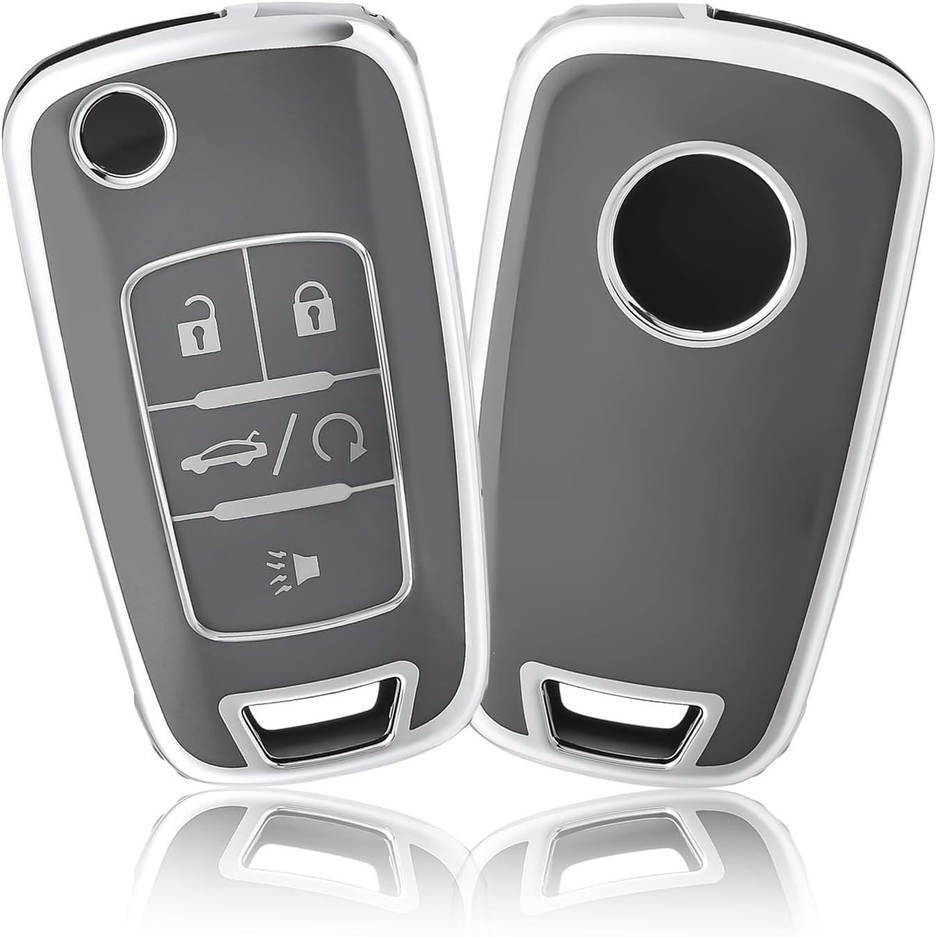 Amazon.com: OFFCURVE for Chevy Buick Key Fob Cover, TPU Key Fob Case ...
