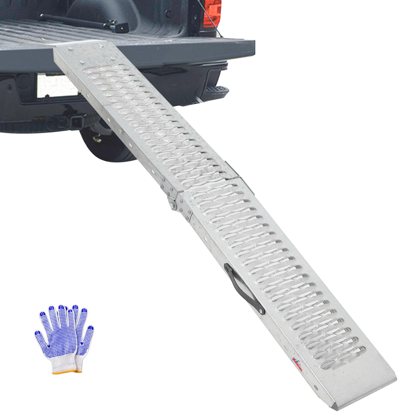 Snapklik.com : 83" Folding Motorcycle Ramp, 480 Lbs Capacity Steel Bike ...