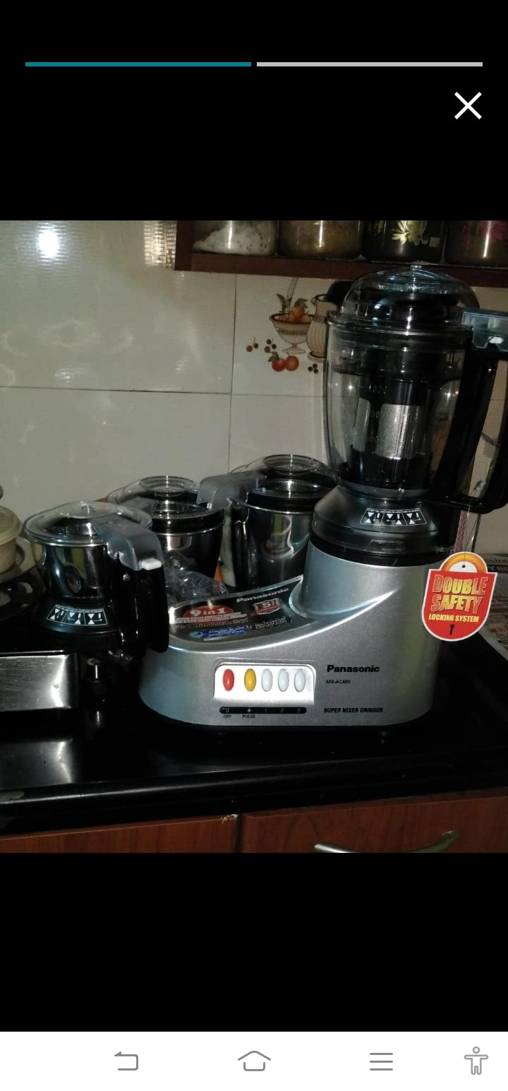 Buy Panasonic MX-AC400 Silver -4-Jar Super Mixer Grinder 550W Online at ...