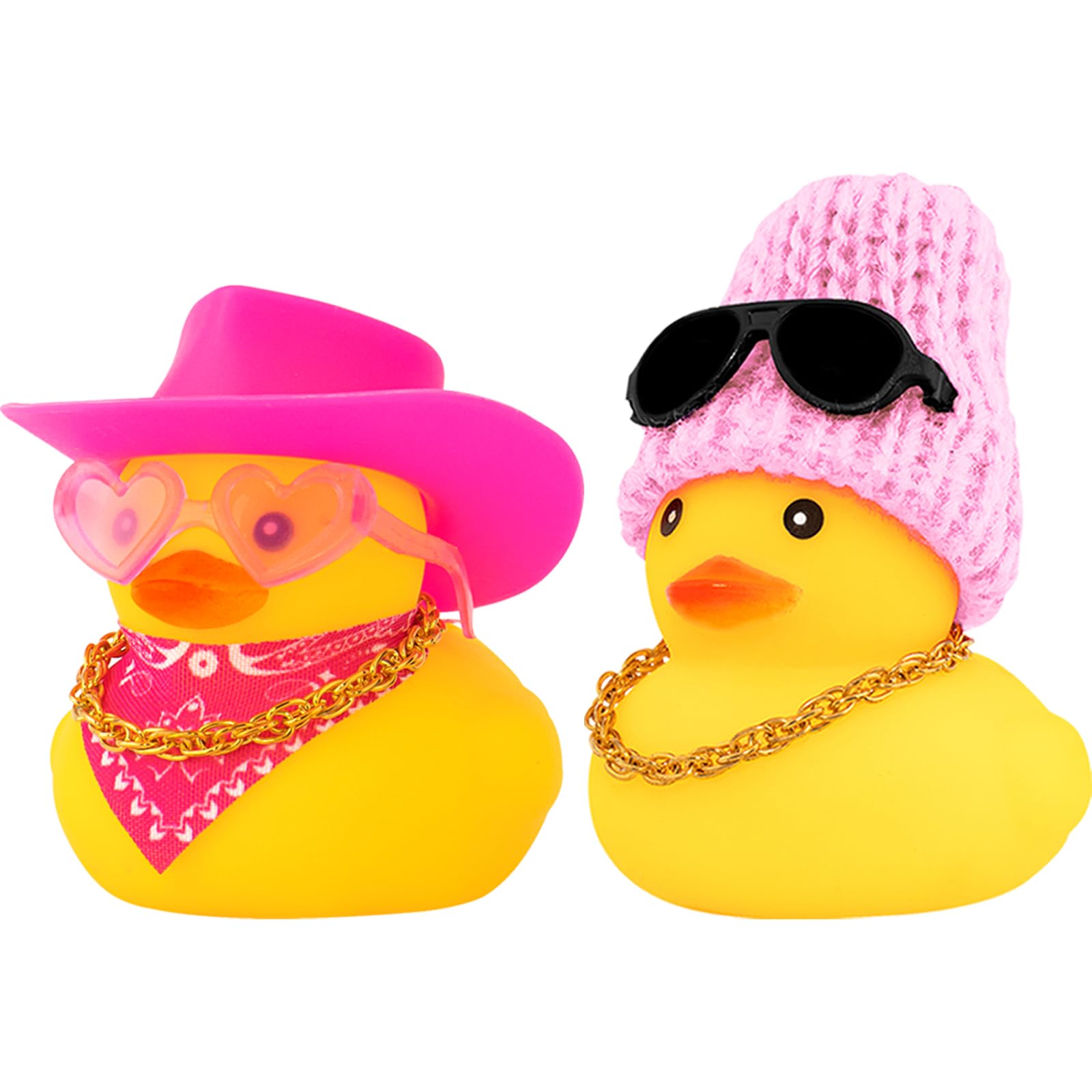 Amazon.com: wonuu 2Pcs Car Rubber Duck for Dashboard Decorations with ...