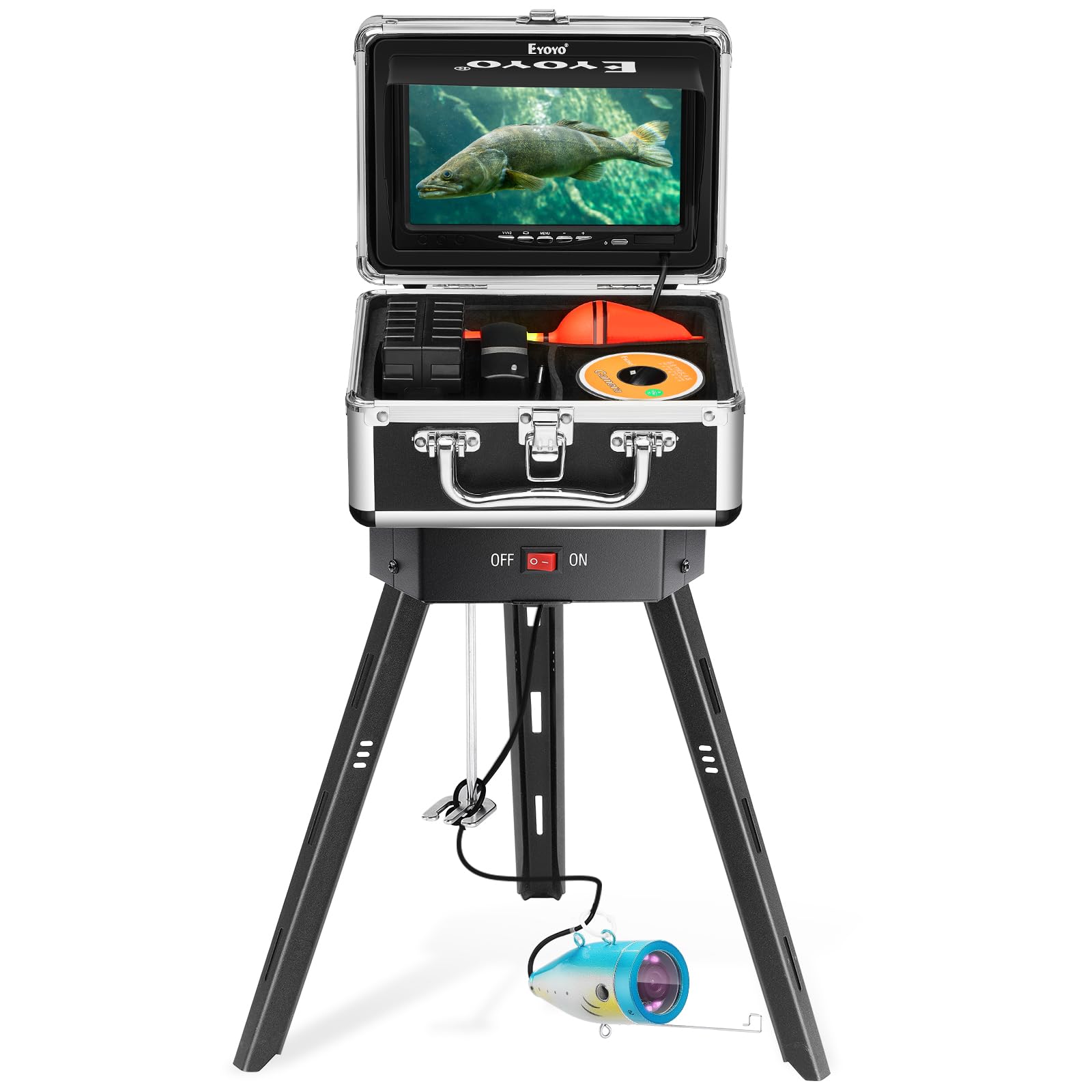 Snapklik.com : Eyoyo Underwater Fishing Camera & Tripod Panner Positioner