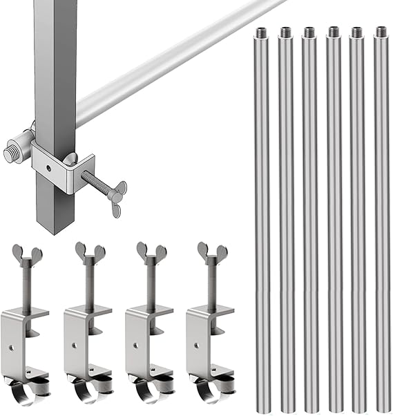 Amazon.com: Universal 3-Segment Rotatable Canopy Tent Rail Bars for ...