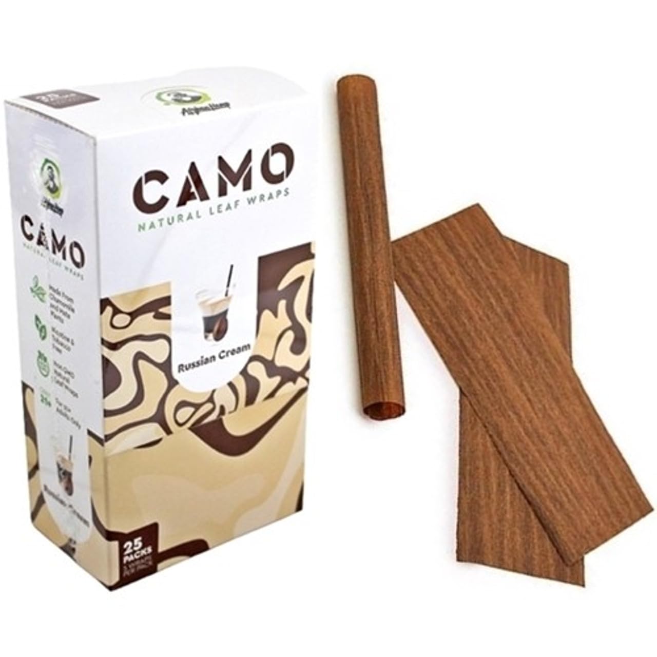 Amazon.com: Camo Wraps - Russian Cream Flavor Natural Rolling Papers ...