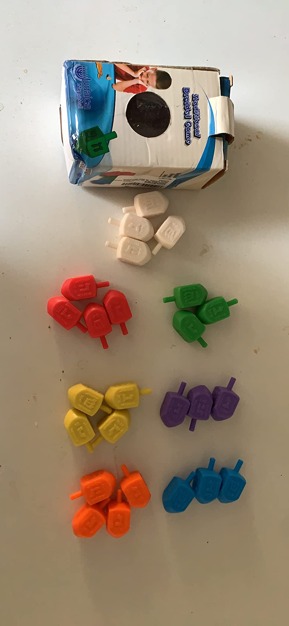 Amazon.com: Judaica Mega Mall The Dreidel Game! Colored Plastic ...