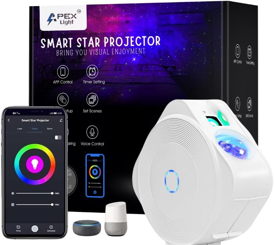 Buy Apex Smart Star Projector Light for Kids Adults Bedroom,Room Decor ...