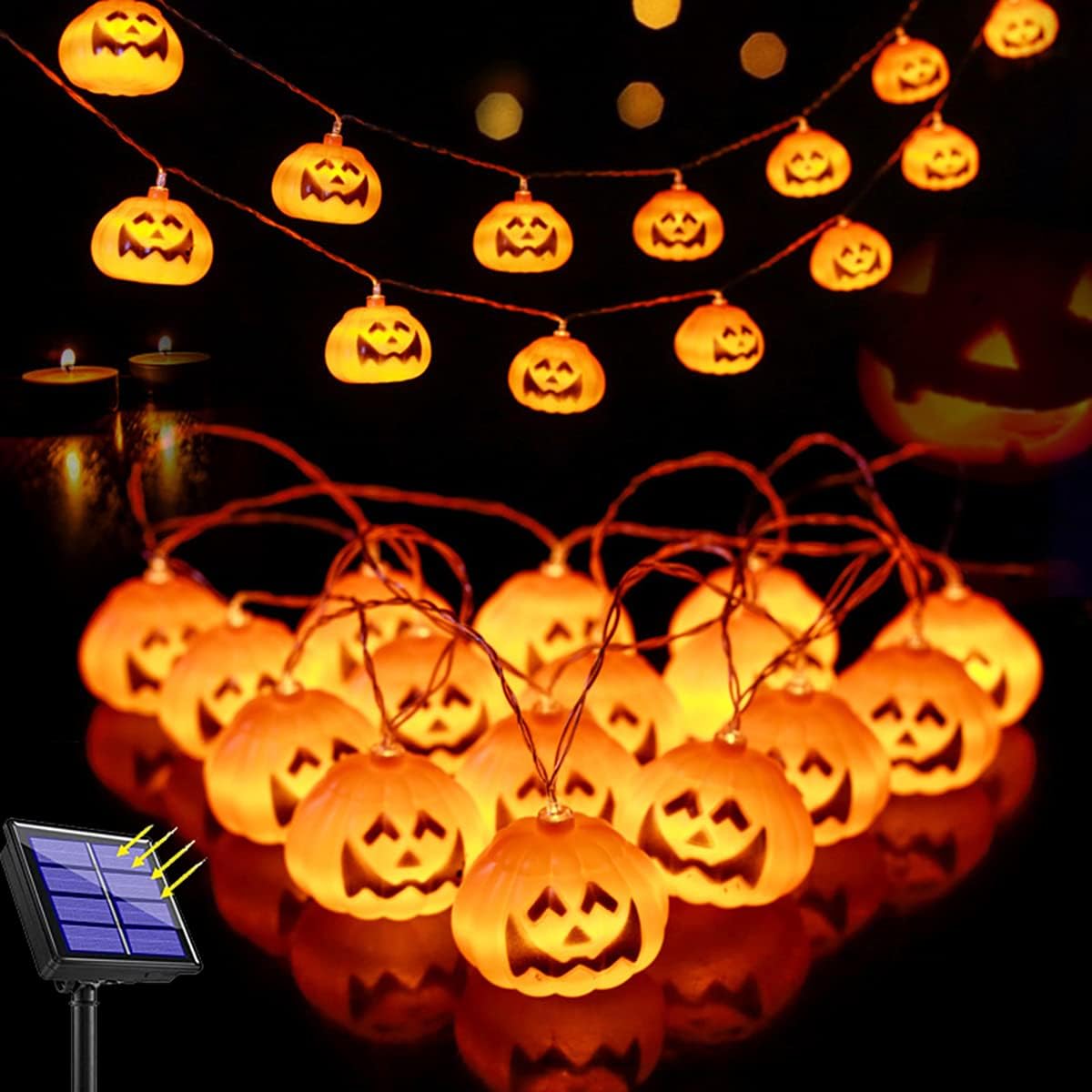 Amazon.com : Ztuony Large Halloween Solar String Lights Outdoor ...