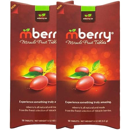Amazon.com: mberry Miracle Fruit Tablets, 10-Count (Pack of 2 ...