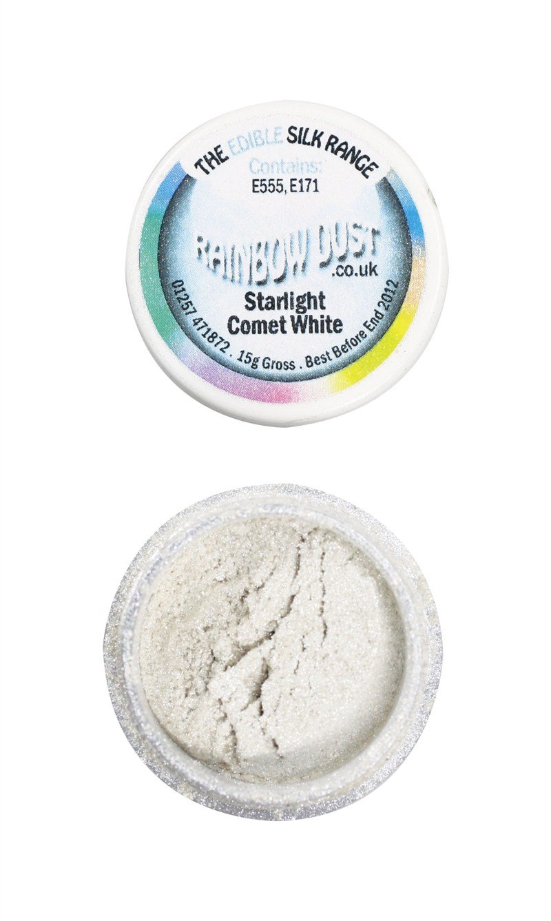 Rainbow Dust Edible Silk Range - Starlight Comet White : Amazon.co.uk ...