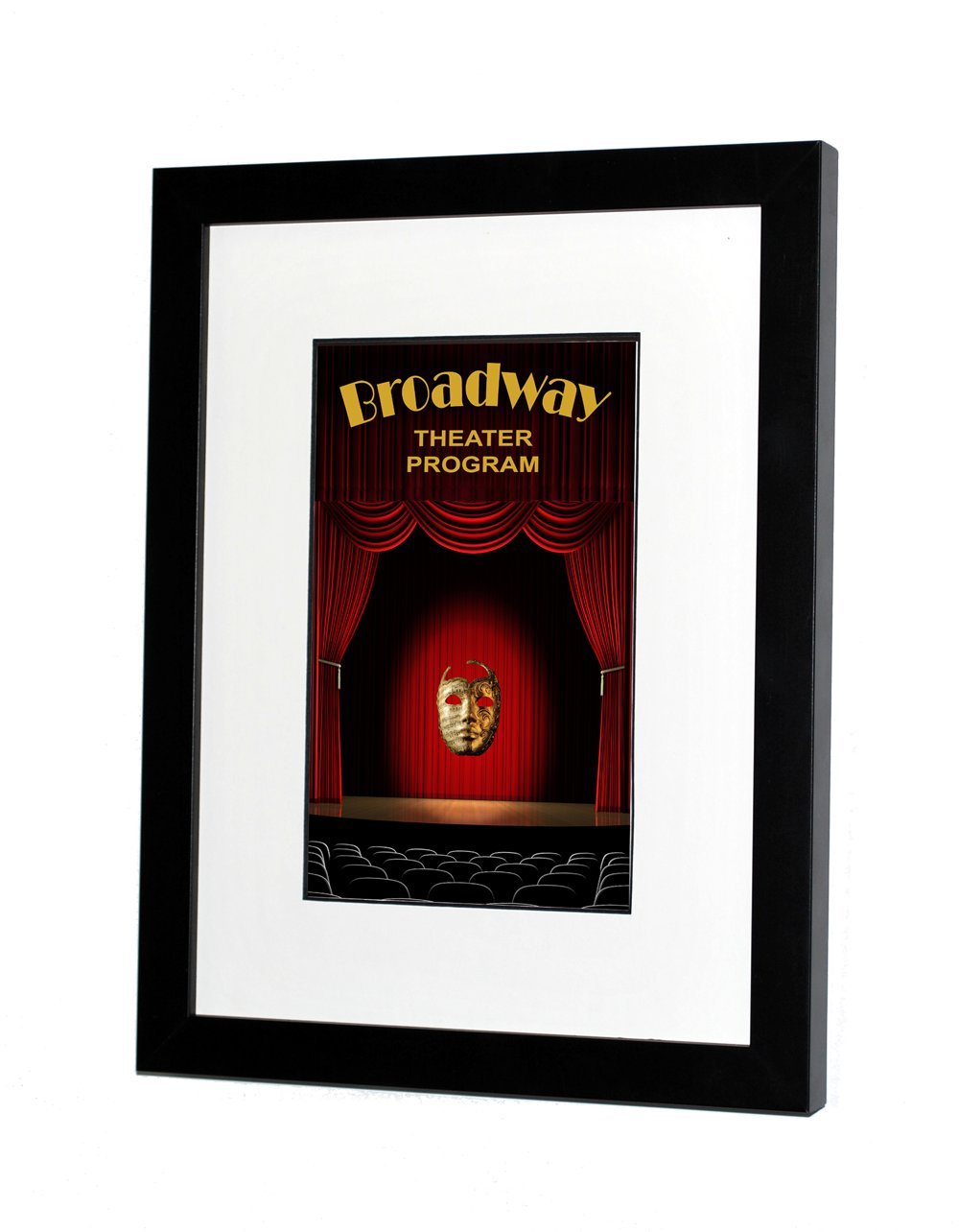 Amazon.com - Broadway Playbill Frame -Satin Black Finish with White Mat