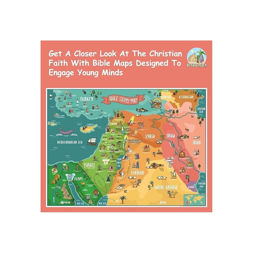 Laminated Bible Story Map Poster - Ideal for Morocco | Ubuy