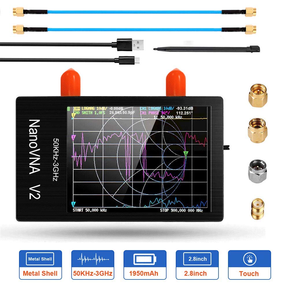Buy NanoVNA V2 3G Vector Network Analyzer Metal Shell Touch Screen 2.8 ...