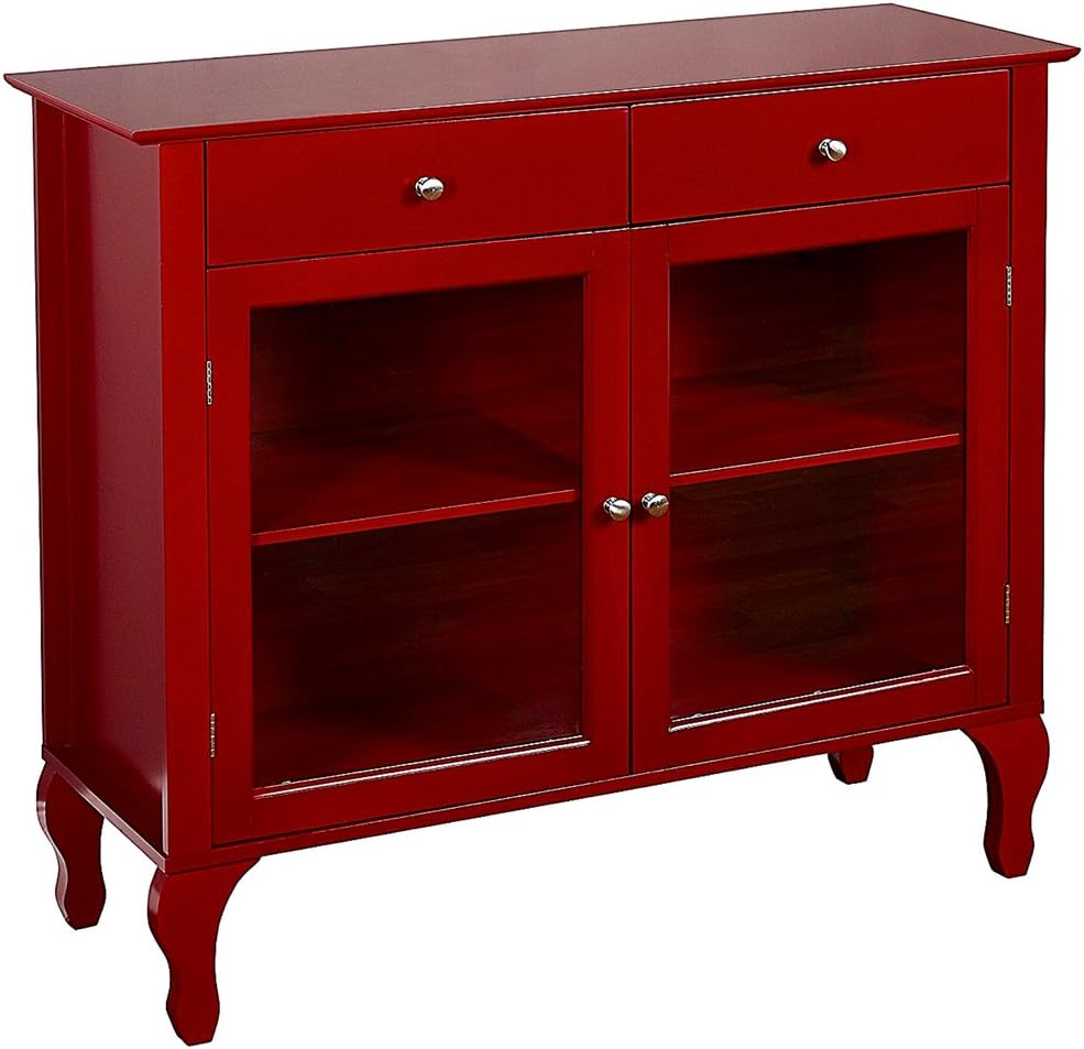 Amazon.com - Sideboard Buffet Cabinet Glass Doors Foyer Entry Console ...