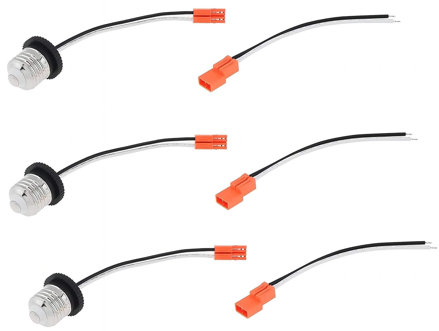 ZZYWWP 3 Sets E26 Light Bulb Socket Adapter, Medium Base Screw in Light ...