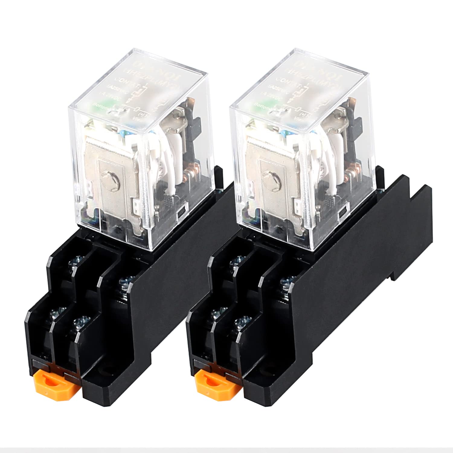 Buy DIANQI 2Pcs 24VDC 8-Pin 5Amp Electromagnetic Power Relay DPDT 2NO ...