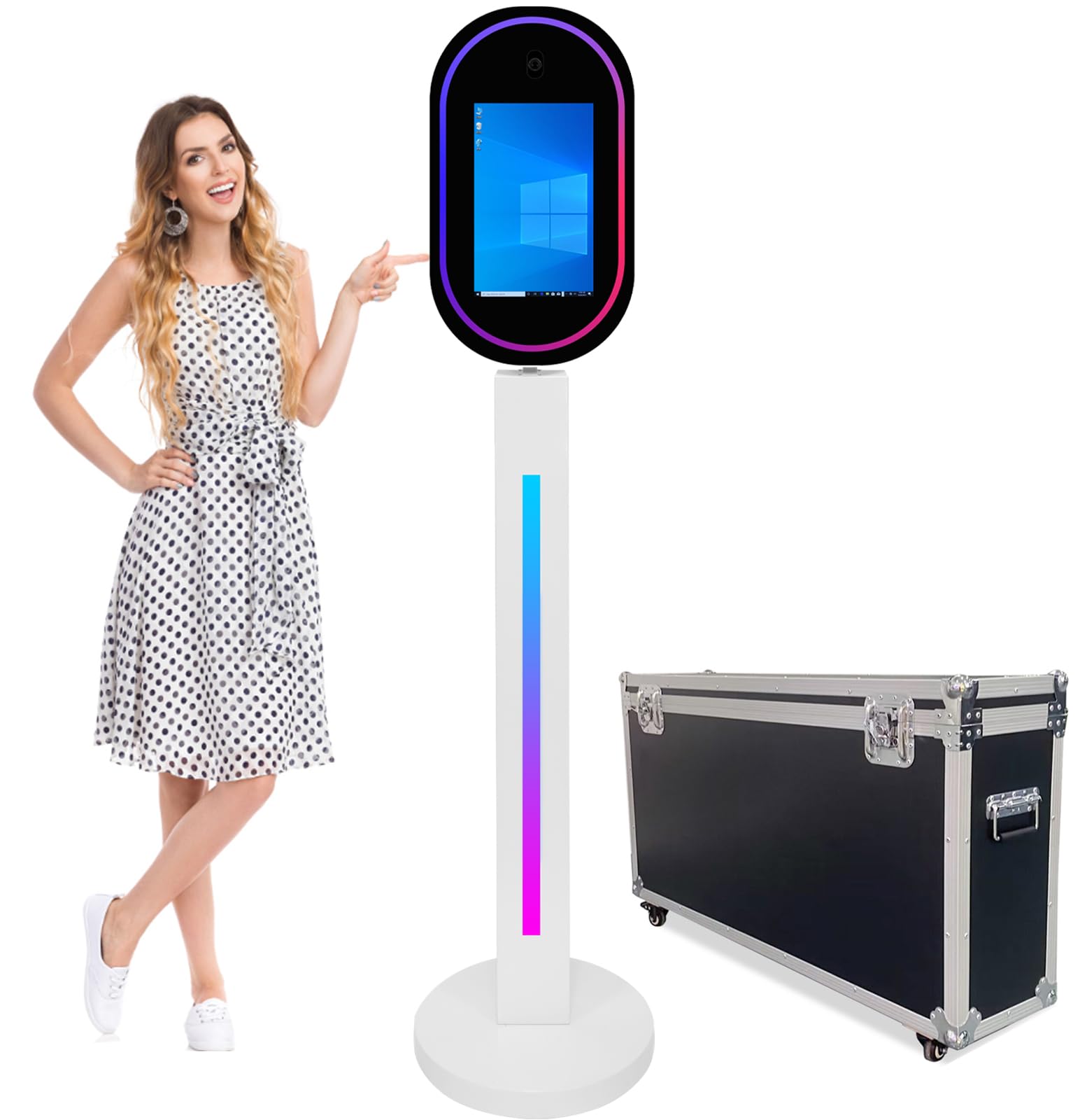 Buy 13.3 Inch Portable Mirror Photo Booth with Camera Magic Mirror ...