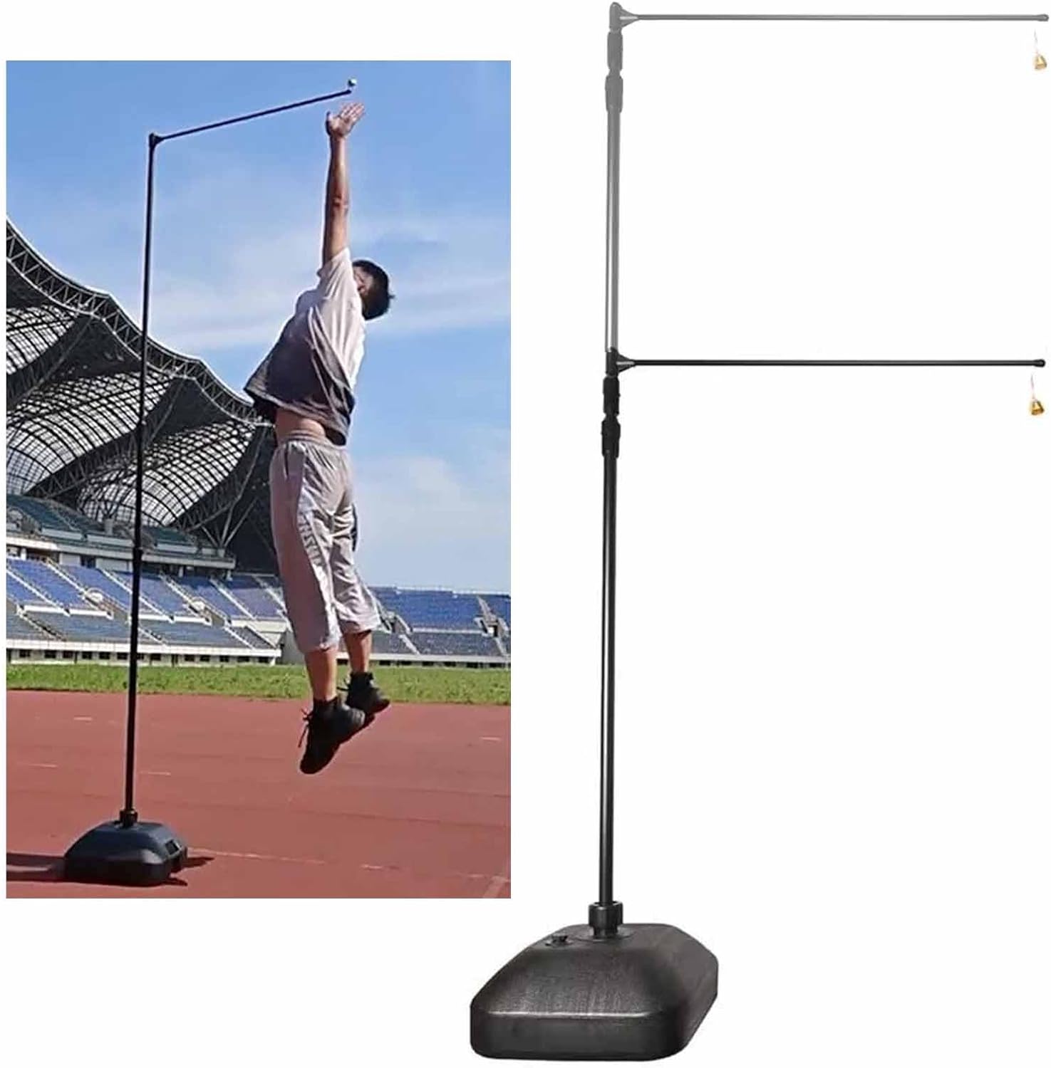 Amazon.com: ZIMGOD Adjustable Vertical Jump Tester with Bell, Floor ...
