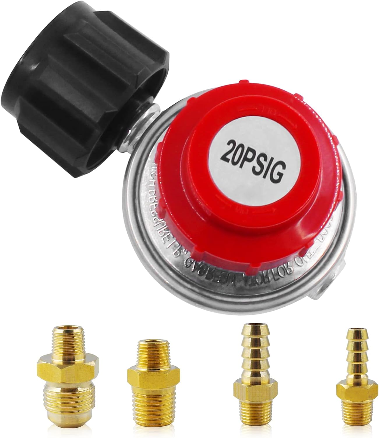 MCAMPAS 0-20 Psi Adjustable High Pressure Propane Regulator Valve Kit ...