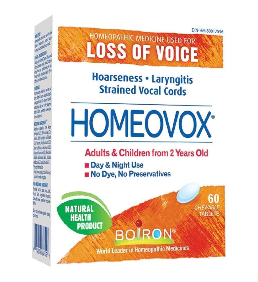Boiron Homeovox, 60 Tablets, Homeopathic Medicine for hoarseness, loss ...