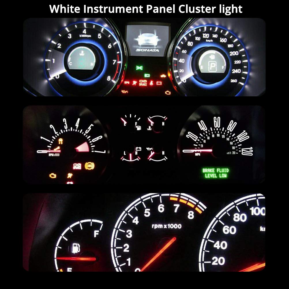 Snapklik.com : Bright White Instrument Panel Cluster Gauge Dash Led ...