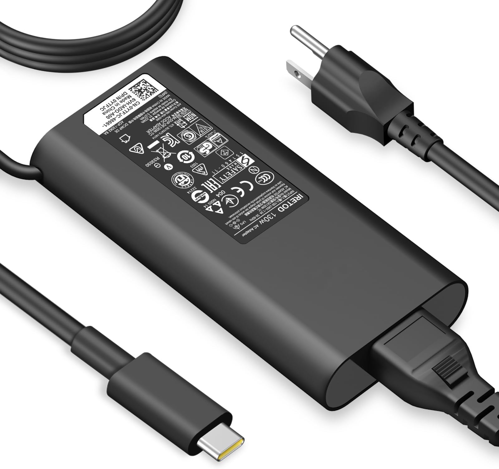 Amazon.com: Charger Compatible with Dell Laptop Computer 130W 90W 65W ...