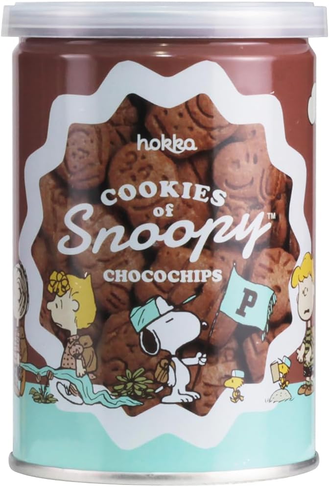 Amazon.co.jp: 北陸製菓 hokka スヌーピー(Snoopy)丸缶チョコチップ 90g : 食品・飲料・お酒