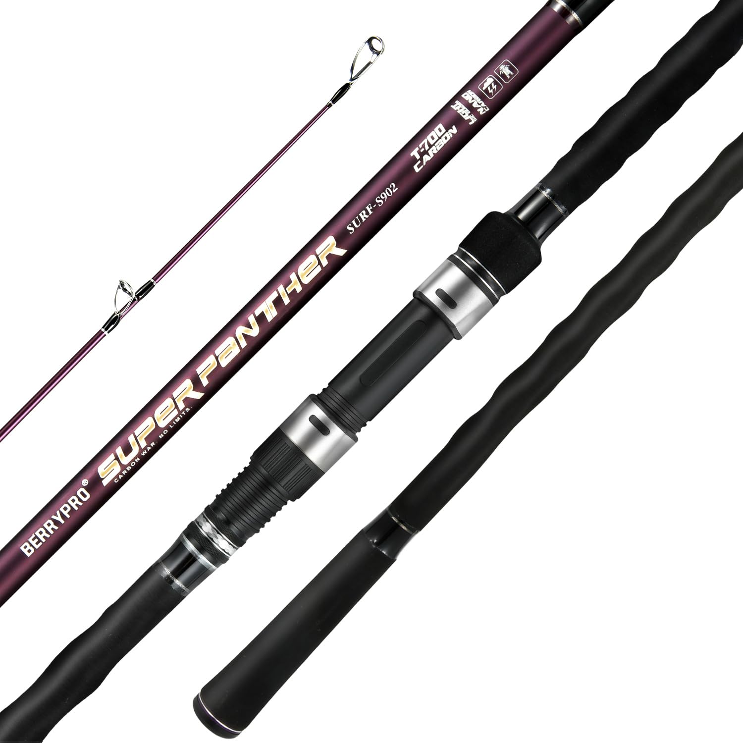 Amazon.com : Berrypro Surf Spinning Rod Surf Casting Fishing Rod Carbon ...