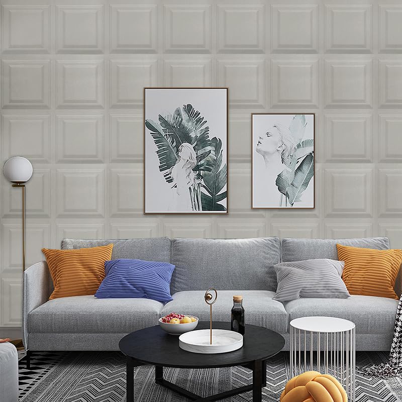 Baketron Beige Panel Wallpaper Wood Panelling Wallpaper 3D Wood Panel ...