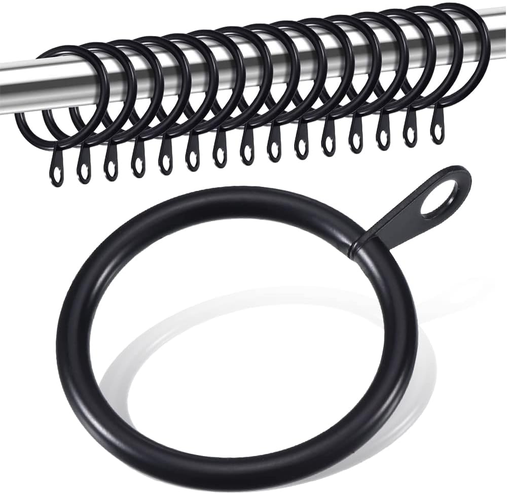 Ivilon Drapery Eyelet Curtain Rings - 1.7" Ring Loop for Hook Pins, Set ...