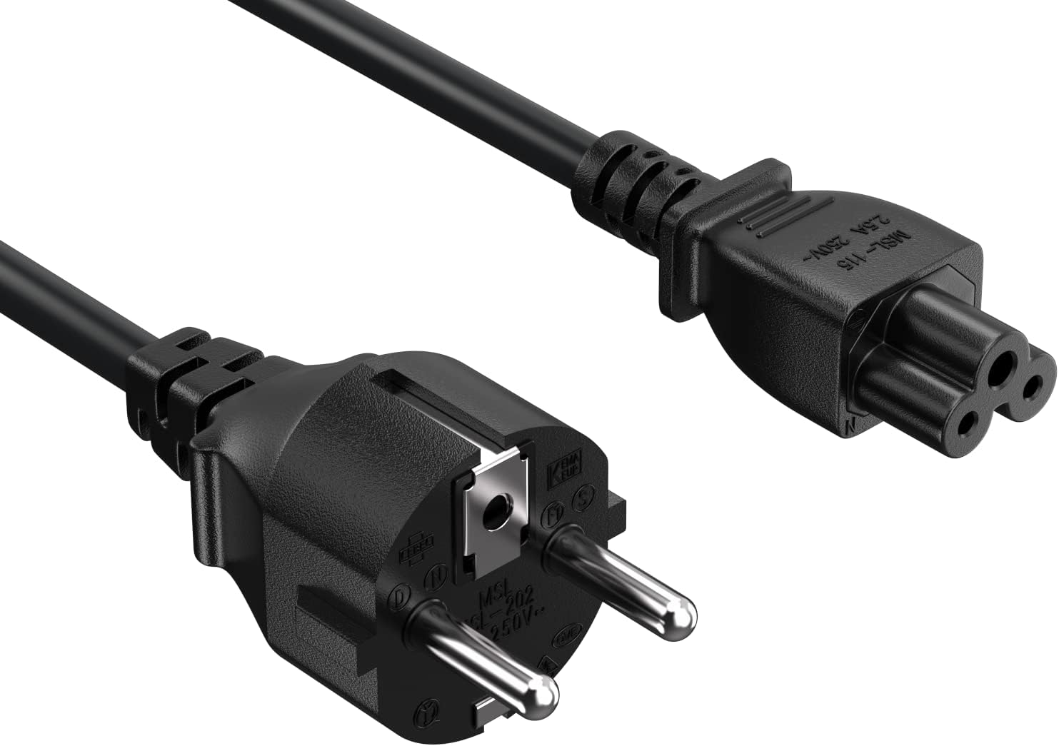 Amazon.com: CableLeader 6ft European 3-Prong Notebook Power Cord (CEE 7 ...