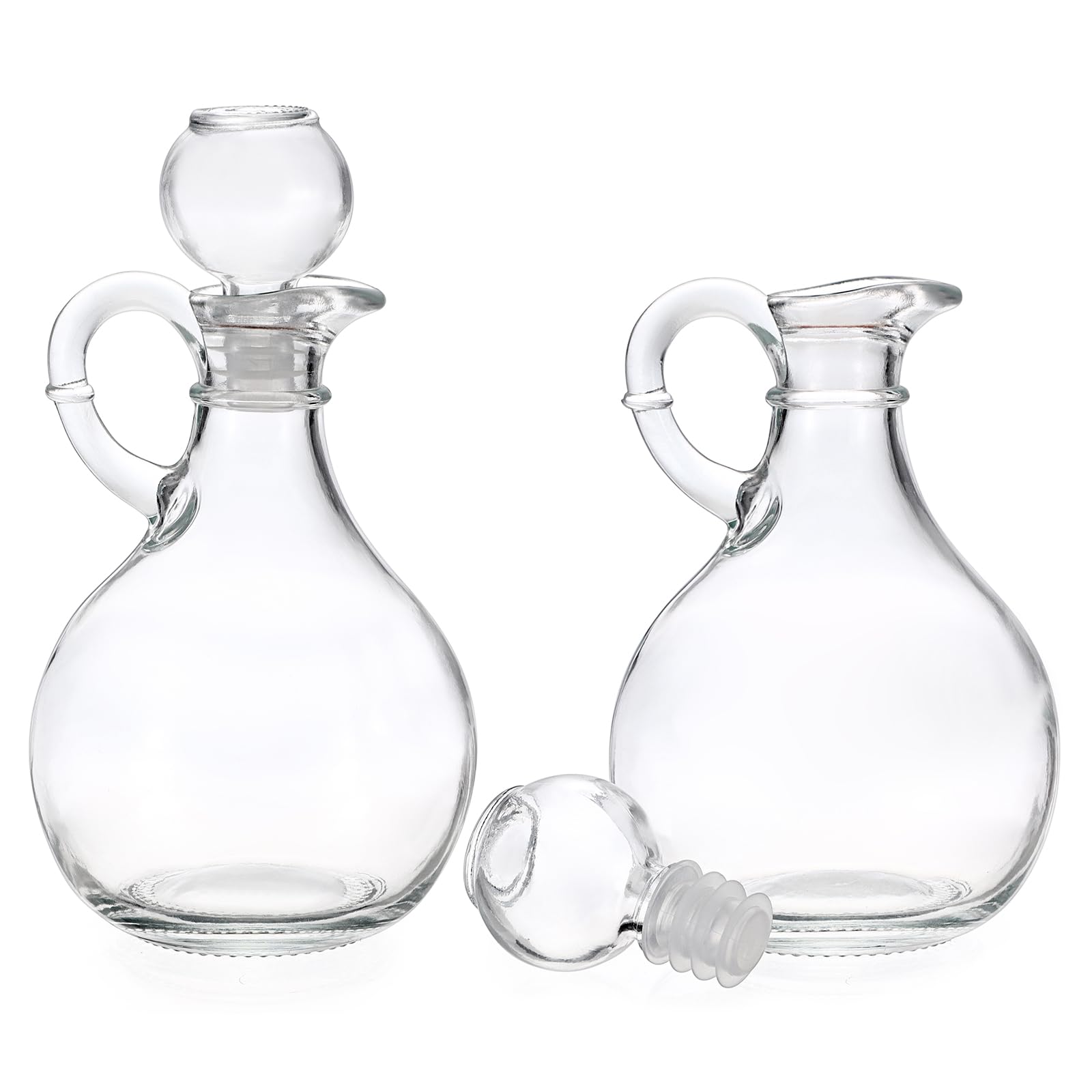 SUMNACON 2 PCs Glass Oil Vinegar Bottle with Spout, Clear Olive Oil ...