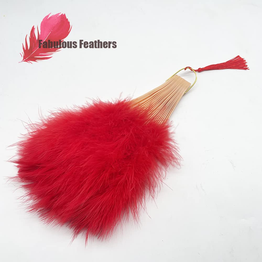 Snapklik.com : Beyiwenoo 2 Pcs Marabou Feather Fan, 1920s Vintage Style ...