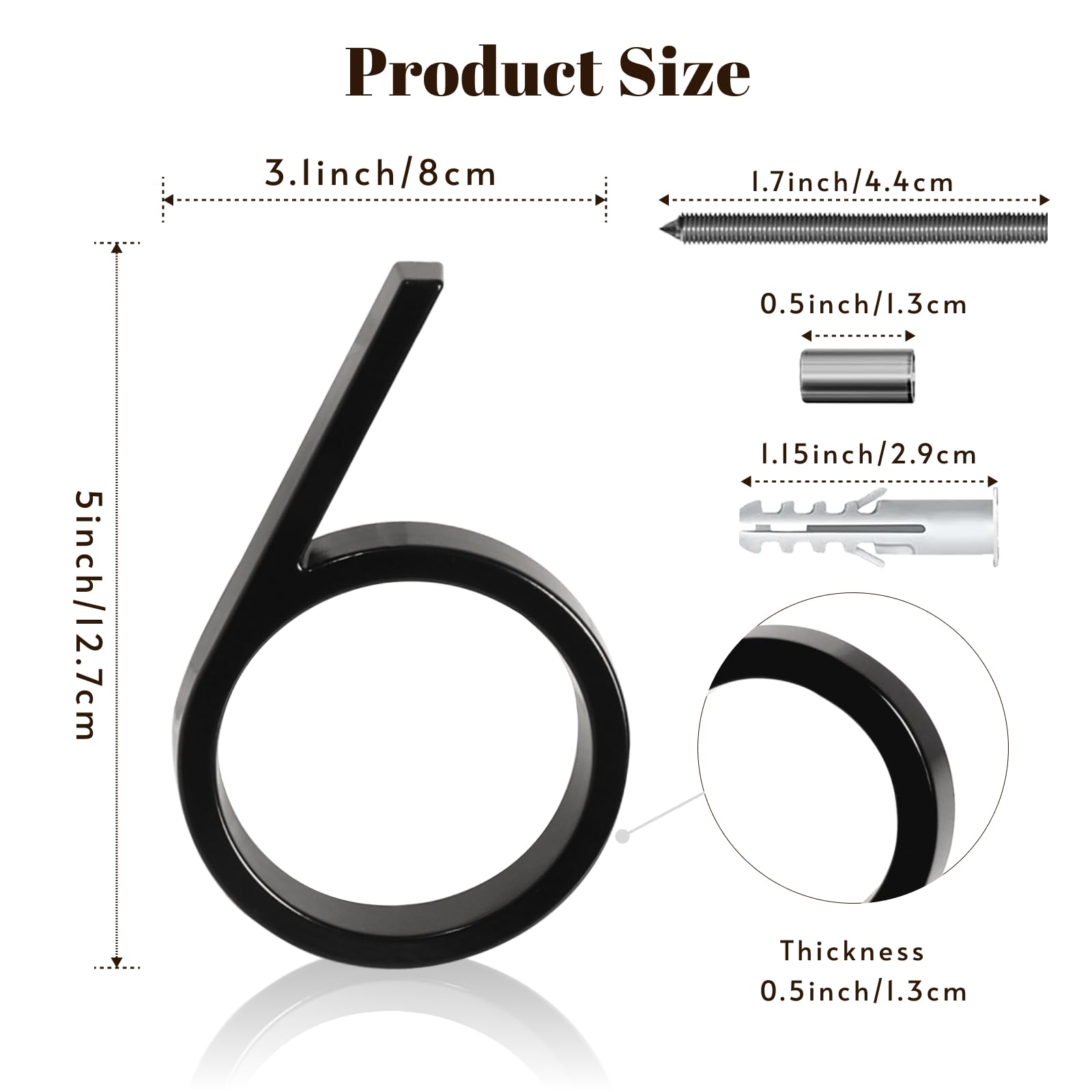 Snapklik.com : HAAYOT House Numbers For Outside, Floating Address ...