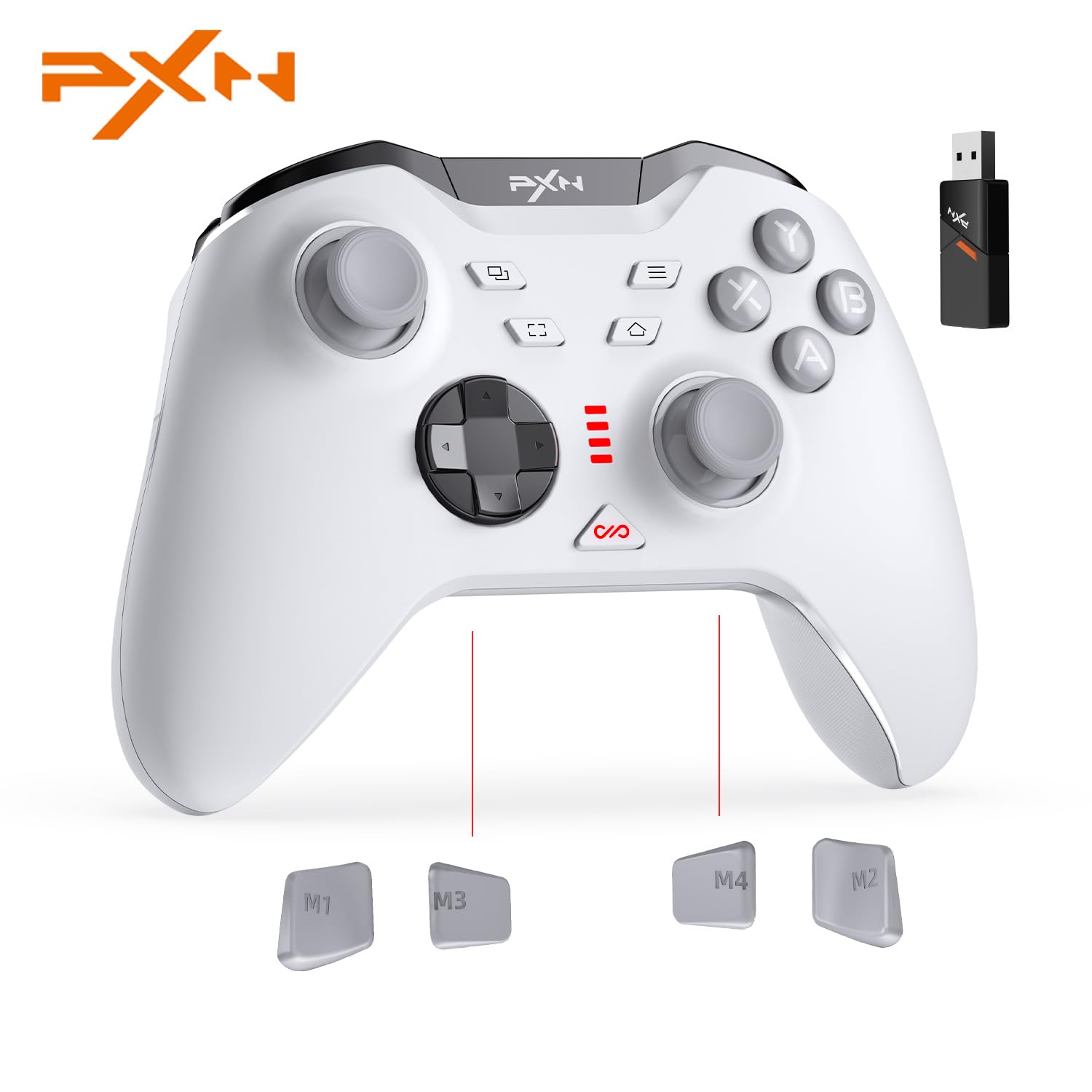Amazon.com: PXN P5 PC Gaming Controller, 2.4G Wireless Gaming Controller, Hall Effect Joystick ...