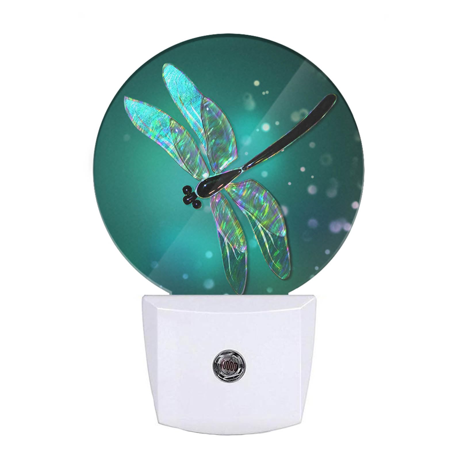 EKOBLA Dragonfly Night Light Fantasy Green Dragonfly Night Lights Plug ...