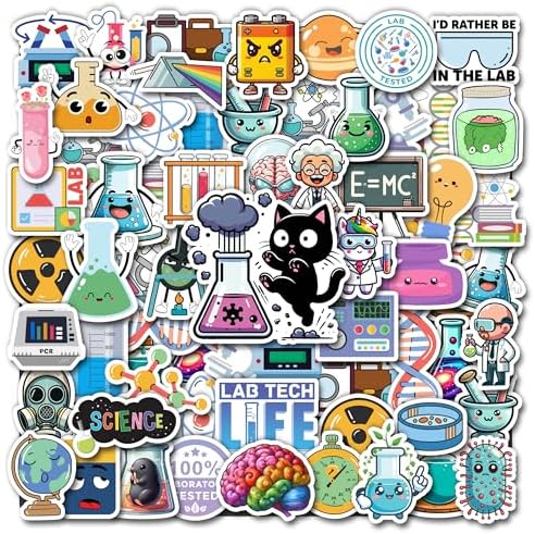 Amazon.com: 100 Pcs Natural Science Stickers Science Classroom Decor ...